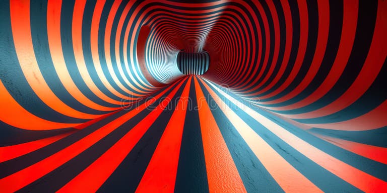 Distorted and Twisted Stripes, Creating an Optical Illusion Effec Stock ...