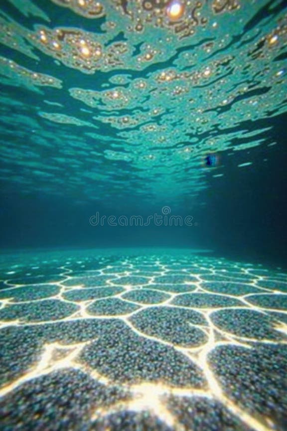 Distorted Underwater Caustics on Sandy Bottom, Natural Light, Blurred ...