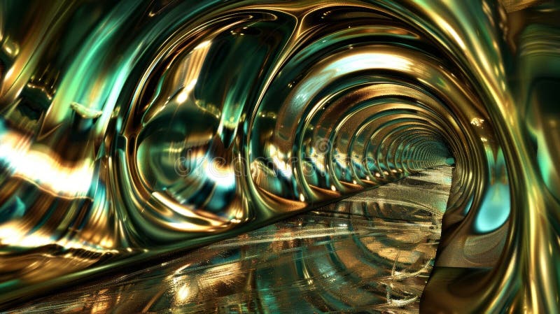 Distorted Vision the Closeup View of a Reflective Mirror Reveals a ...