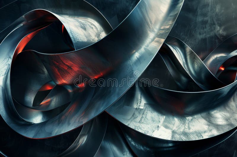 A Distorted and Warped Metal Spiral Creating Abstract Shapes, Distorted ...