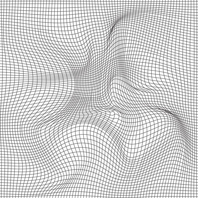 Distorted Wave Monochrome Texture. Stock Vector - Illustration of ...