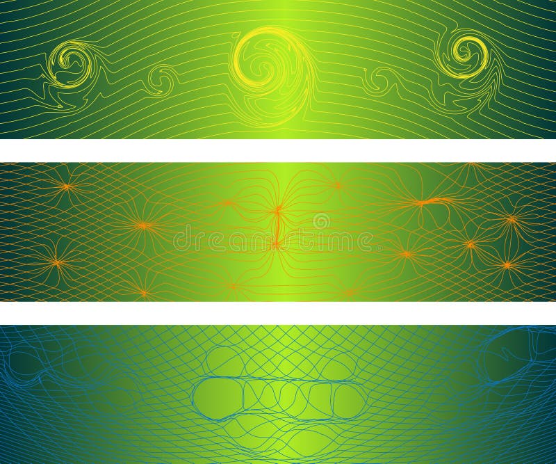 Distorted Waves Banners stock vector. Illustration of line - 9505378