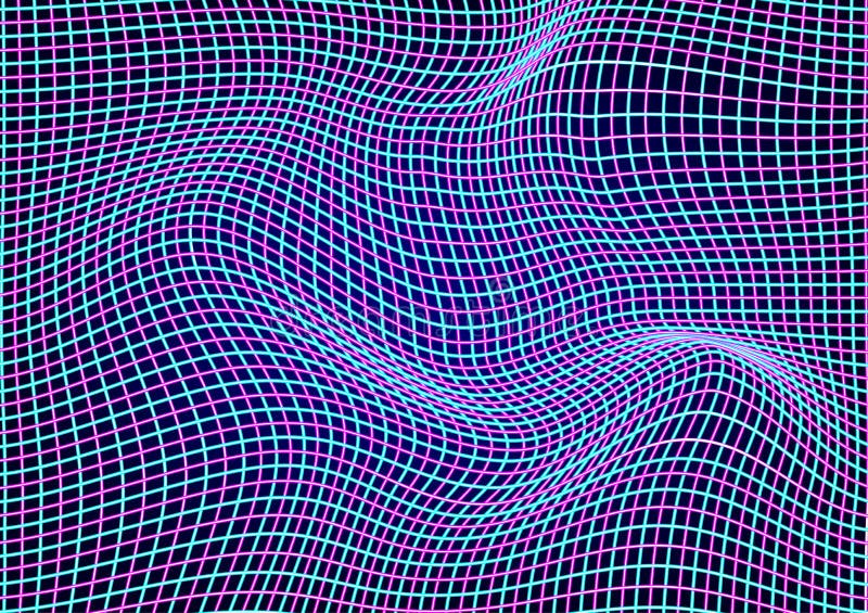 Distorted Wavy Lines Abstract Background Vector Illustration, Curve it ...