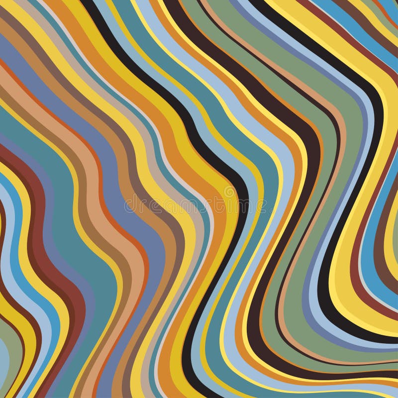 Distorted Wavy Waving Lines, Stripes Abstract Colorful Vector Texture ...