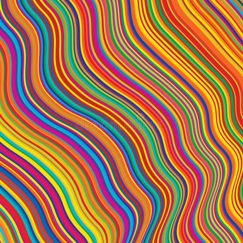 Distorted Wavy Waving Lines, Stripes Abstract Colorful Vector Texture ...