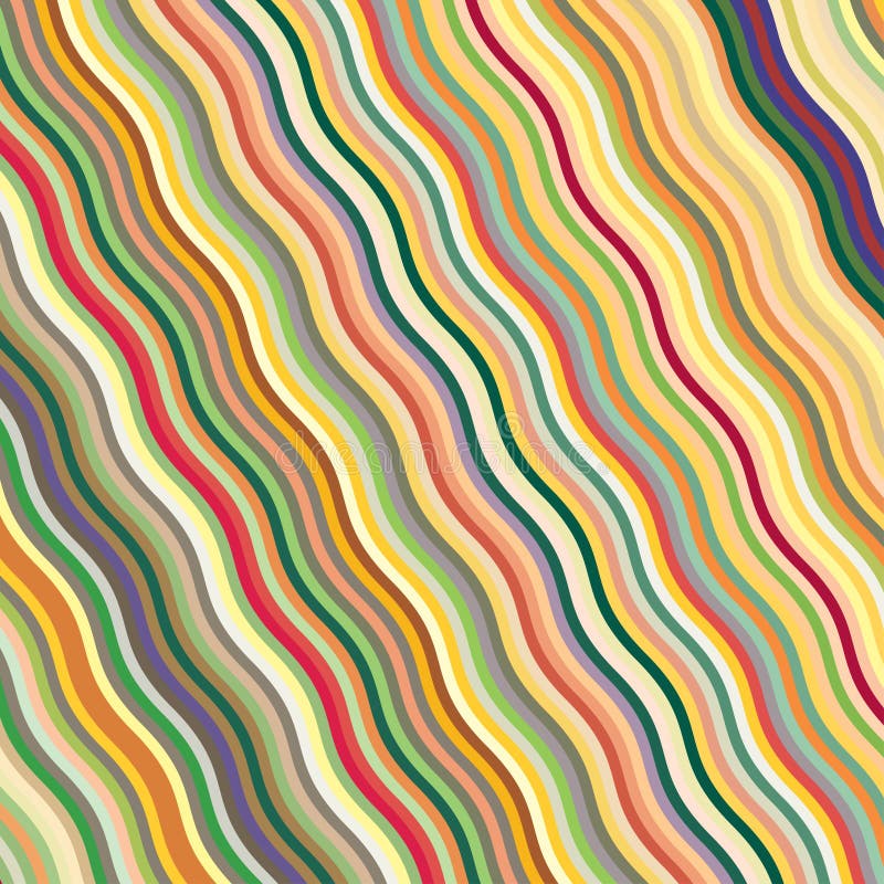 Distorted Wavy Waving Lines, Stripes Abstract Colorful Vector Texture ...