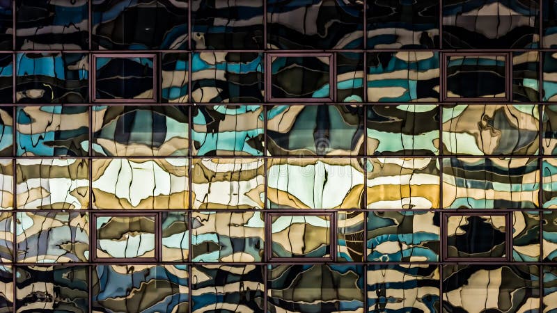 Distorted Windows Reflection Stock Image - Image of abstract, colors ...