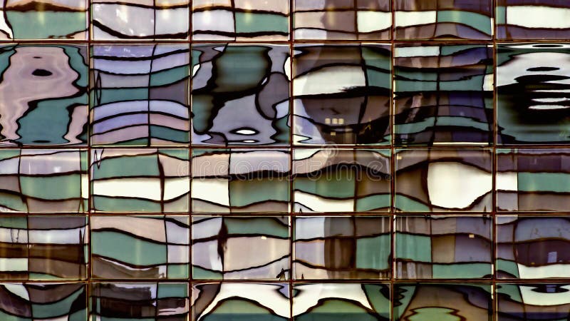 Distorted Windows Reflection - Color Replaced Stock Photo - Image of ...
