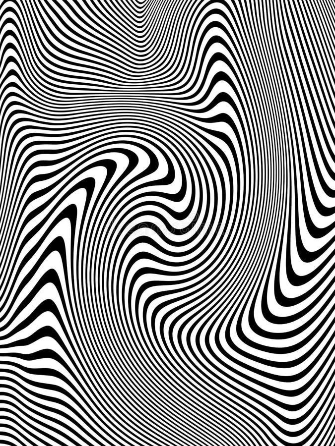 Distortion. Black and White Abstract Backgrounds with Lines To Create ...