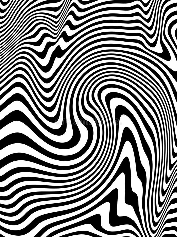 Distortion. Black and White Abstract Backgrounds with Lines To Create ...