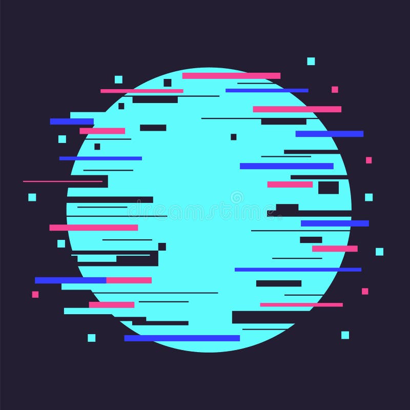 Distortion Dynamic Circle Elements, Technology Noise Defect, Geometry ...