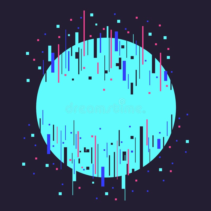 Distortion Dynamic Circle Elements, Technology Noise Defect, Geometry ...