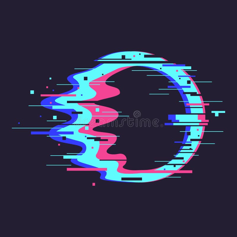 Distortion Dynamic Circle Elements, Technology Noise Defect, Geometry ...