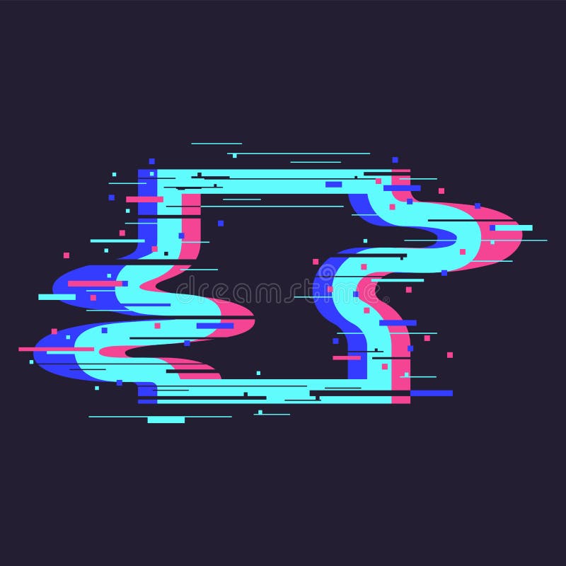 Distortion Dynamic Square Element, Technology Noise Defect, Geometry ...