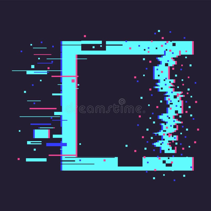 Distortion Dynamic Square Element, Technology Noise Defect, Geometry ...
