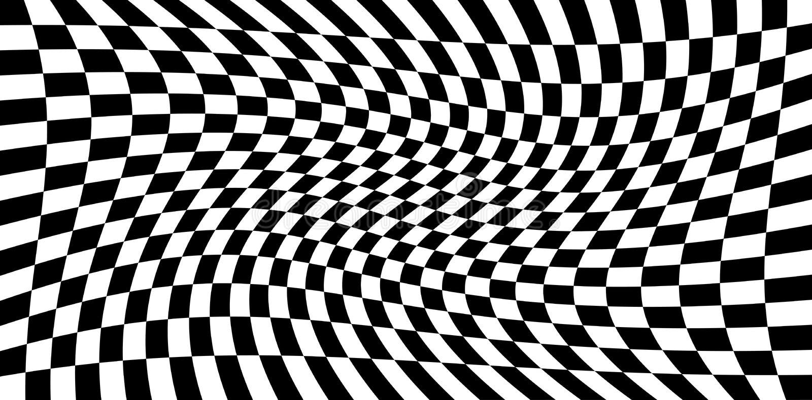 Distortion Effects on Checkered Pattern Stock Vector - Illustration of ...