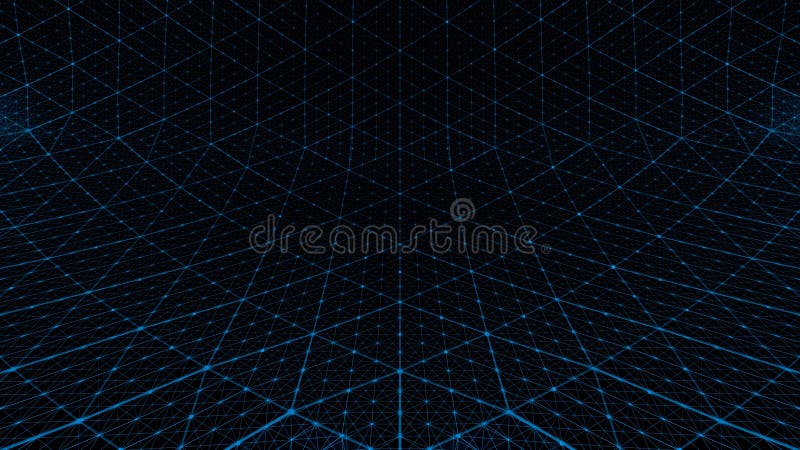 Distortion Grid Background Blue Stock Illustration - Illustration of ...