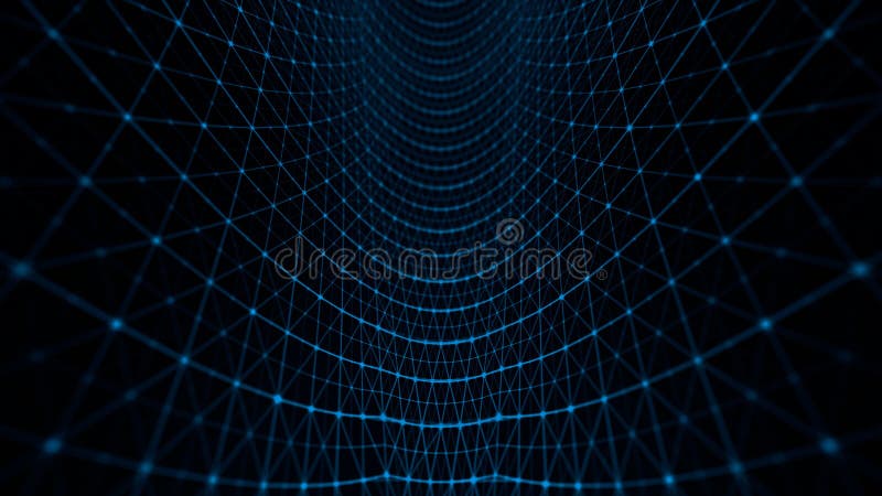 Distortion Grid Pattern Blue Stock Illustration - Illustration of lines ...