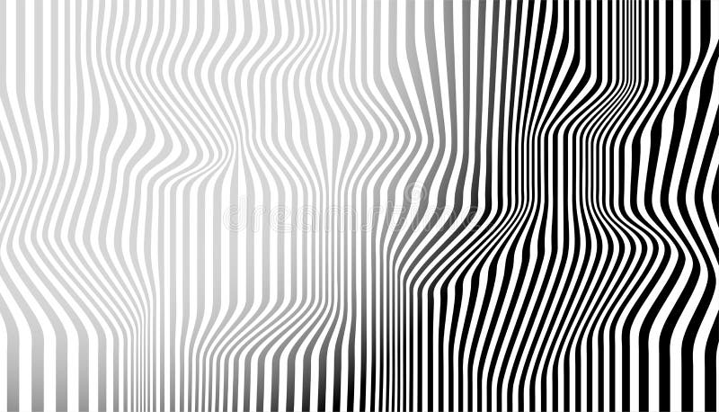 Distortion Lines Background. Distort Stripes, Abstract Modern Pattern ...