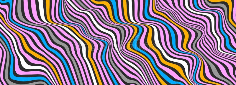 Distortion Lines Background. Distort Stripes, Abstract Modern Pattern ...