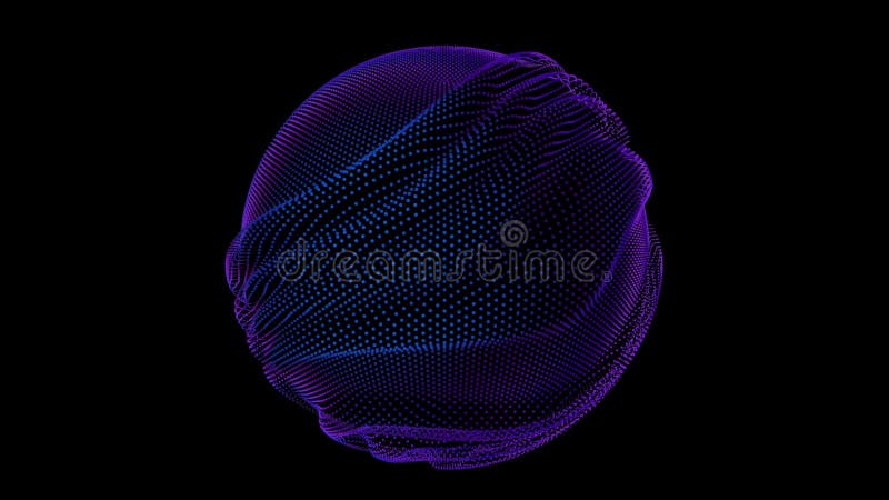 Abstract sphere deformed stock video. Video of object - 280346335