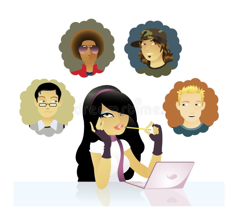 Distracted Girl Face Icon in Neon Style. Element of Emotions for Mobile ...