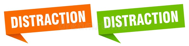 Distraction Banner. Distraction Speech Bubble Label Set Stock Vector ...