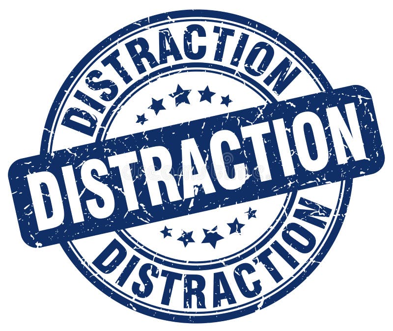 Distraction blue stamp stock vector. Illustration of stamp - 119396353