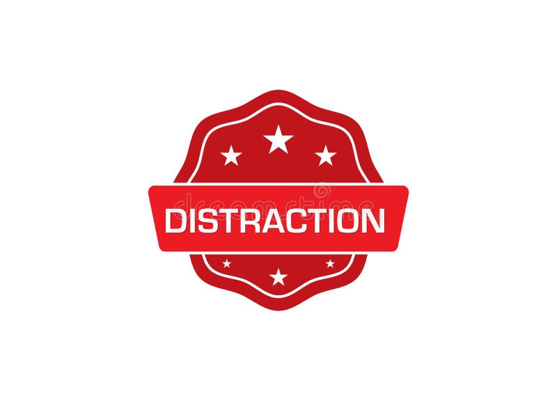Distraction Label Sticker,Distraction Badge Sign Stock Vector ...