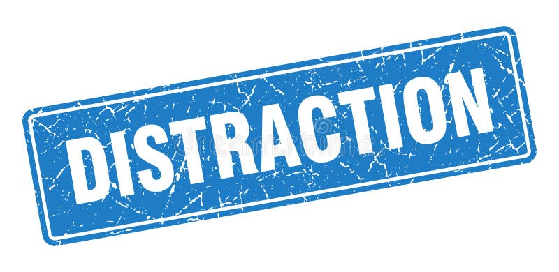 Distraction Sign. Round Ribbon Label Set. Seal Stock Vector ...