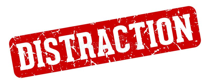 Distraction Rectangular Sign. Distraction Stamp Stock Illustration ...