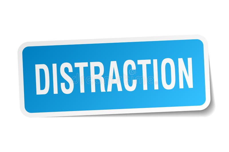 Distraction Sticker. Distraction Sign Set Stock Vector - Illustration ...
