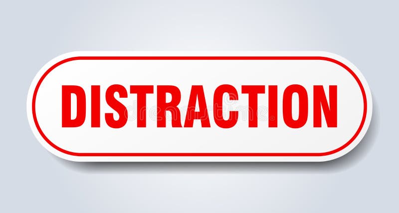 Distraction sticker. stock vector. Illustration of stamp - 197145963
