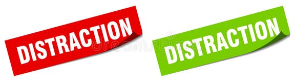 Distraction Sticker. Distraction Sign Set Stock Vector - Illustration ...