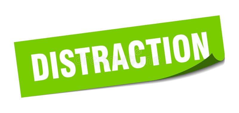 Distraction Sticker. Distraction Square Sign Stock Vector ...