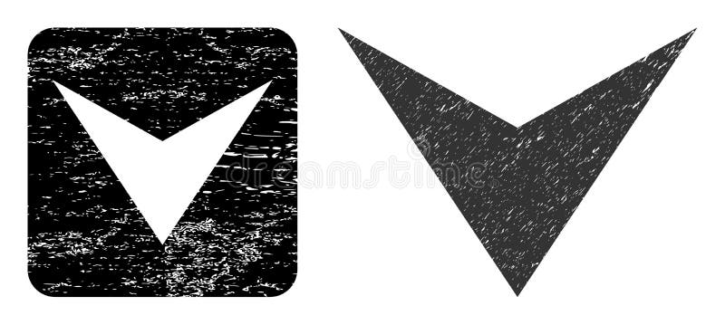 Distress Arrowhead Down Stencil Imprint Stock Vector - Illustration of ...