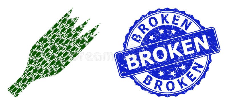 Distress Broken Round Stamp and Recursion Broken Wine Bottle Icon ... Distress Broken Round Stamp and Recursion Broken Wine Bottle Icon ...