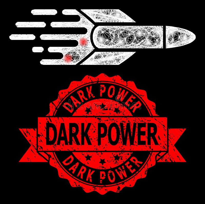 Distress Dark Power Seal and Bright Polygonal Mesh Missile with Light ... Distress Dark Power Seal and Bright Polygonal Mesh Missile with Light ...