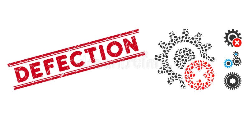 Distress Defection Line Stamp and Collage Wrong Settings Gear Icon ...