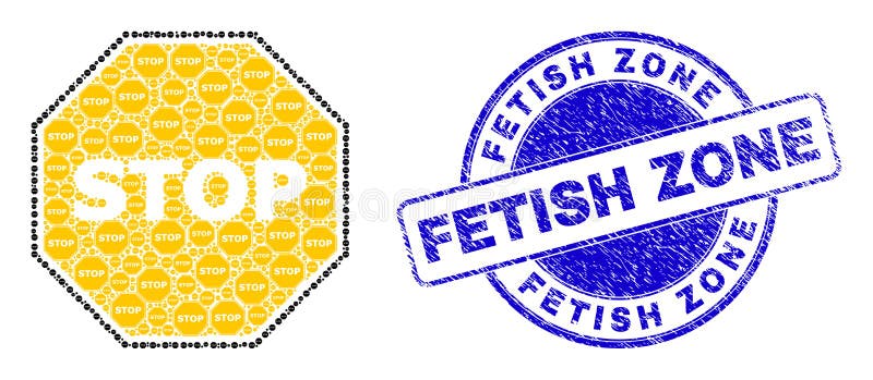Distress Fetish Zone Watermark and Octagon Warning Stop Recursive ...
