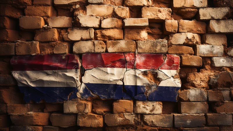 Distress Grunge Texture Flag of Laos on a Brick Wall Stock Illustration ...