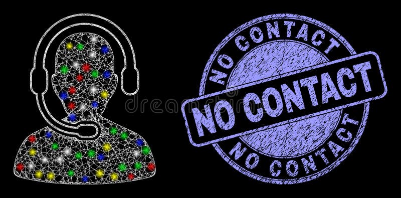 Distress No Contact Stamp and Light Net Call Center Operator Stock ...