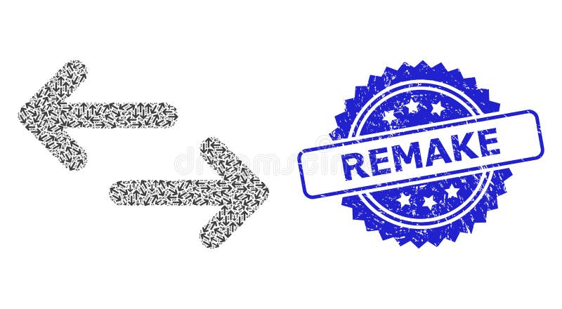 Distress Remake Watermark and Recursion Exchange Arrows Icon Mosaic ... Distress Remake Watermark and Recursion Exchange Arrows Icon Mosaic ...