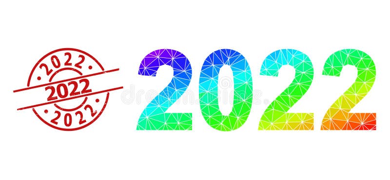 Distress 2022 Seal and Triangle Filled Rainbow 2022 Year Digits Icon ... Distress 2022 Seal and Triangle Filled Rainbow 2022 Year Digits Icon ...