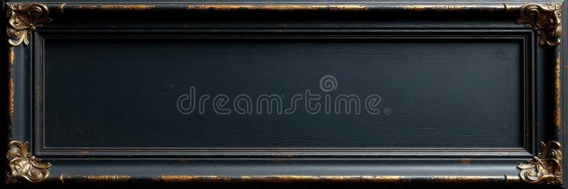 Distressed Black Frame with Gold Leaf Accents Aged Finish , Shadow ...