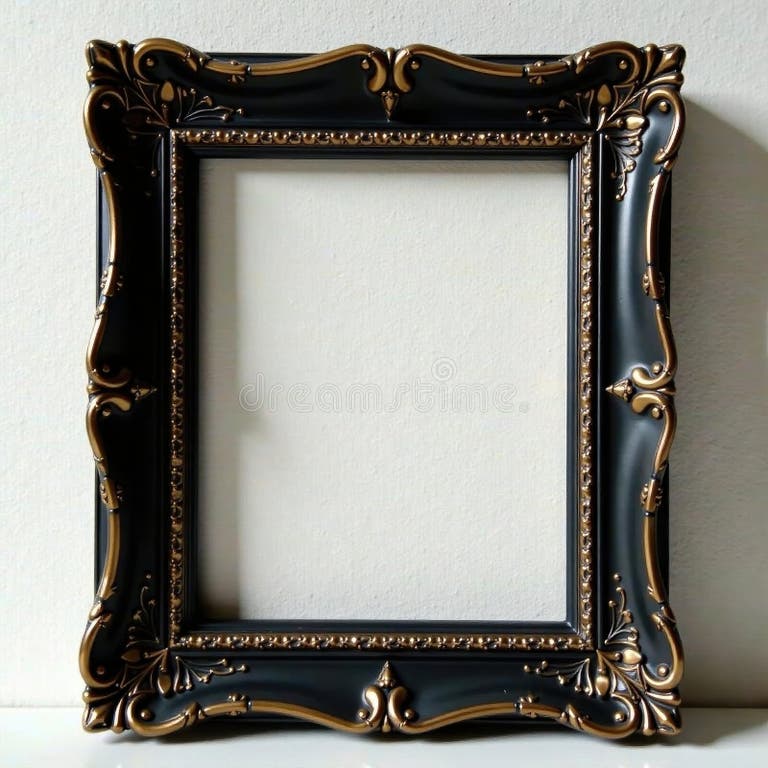 Distressed Black Frame, Subtle Gold Highlights , Display, Shadow Box ...