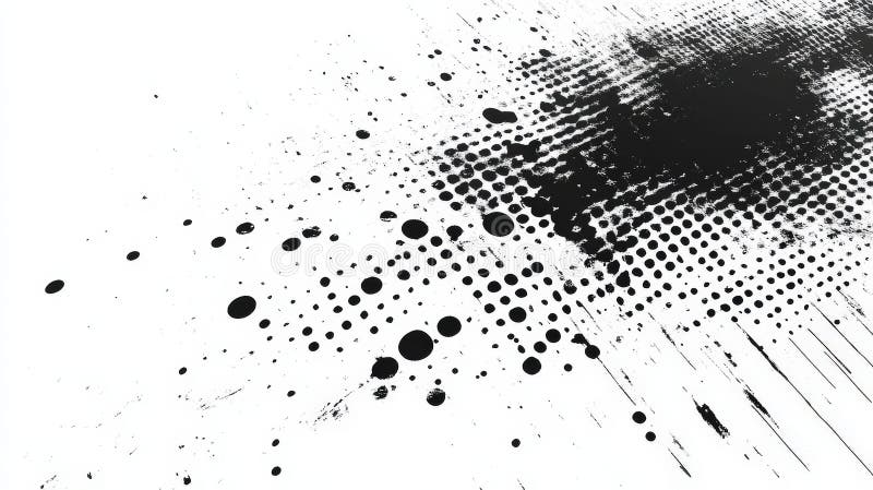 Grunge Halftone Ink Splatter Texture Background. Stock Illustration ...