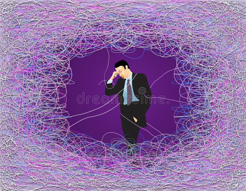 A Distressed Business Man is Seen with Strings Attached Stock ...