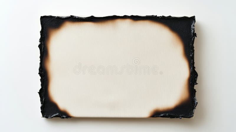 Distressed Canvas Texture Charred Edges on a Clean White Background for ...