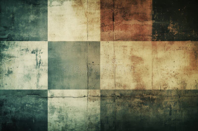 Distressed Checkerboard Pattern with Aged Texture Stock Illustration ...